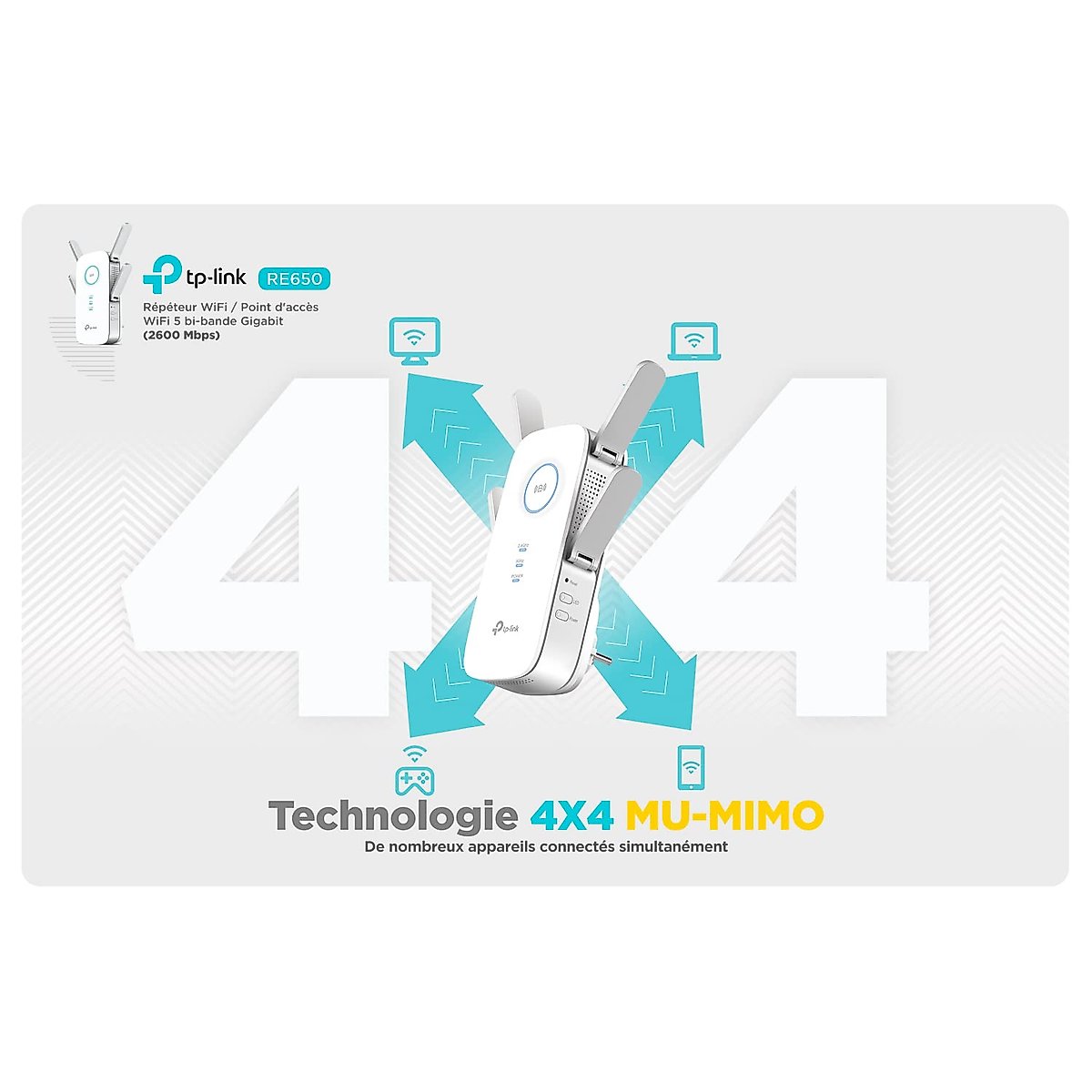 TP-Link RE650 v1. 0, AC2600 Wi-Fi Range Extender