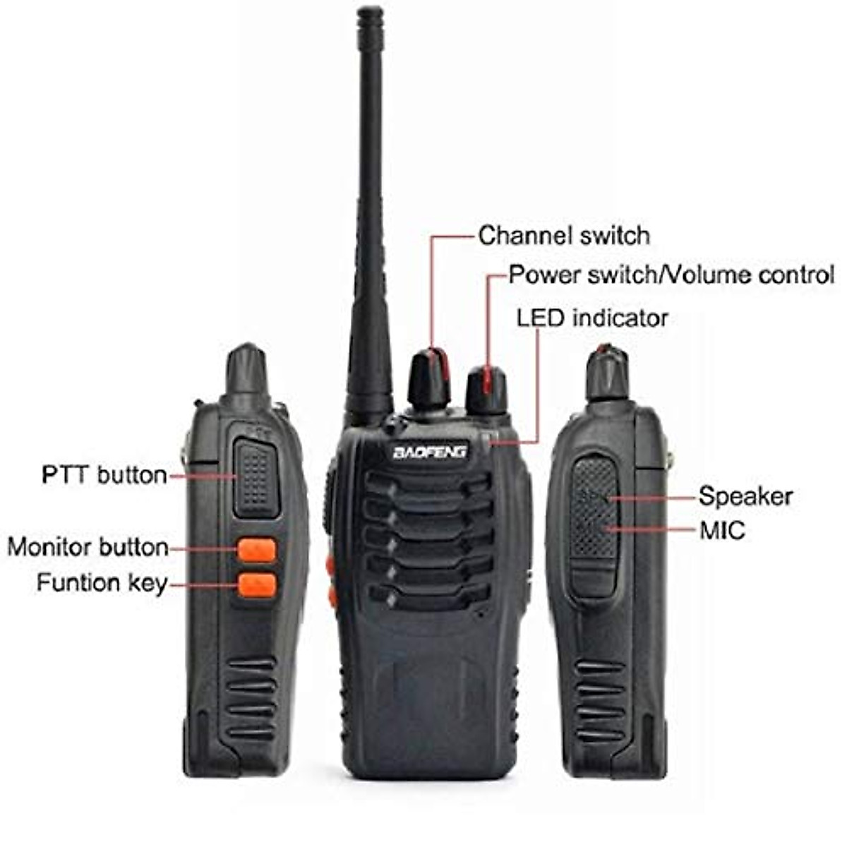 BAOFENG BF-888S Two Way Radio (Pack of 6pcs radios) - Customize Package