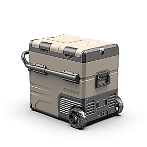 HESNDxbx Mini Fridge 55L Portable Refrigerator Double Door Fridge Cooler Freezer Compressor Fast Refrigeration