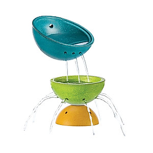 PlanToys Fountain Bowl Set for Bath and Water Play Toy (5714) | Sustainably Made from Rubberwood and Non-Toxic Paints and Dyes | Eco-Friendly PlanWood