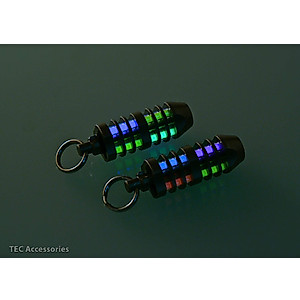 TEC-T3-6X Titanium Isotope Triode Fob - Titanium Tritium Vial Lantern - 3mm x 23mm - 3mm x 11mm - Camping Accessories - Gifts for Men - Keychain Accessories - Survival Gear - Outdoor Toys - Cool Stuff