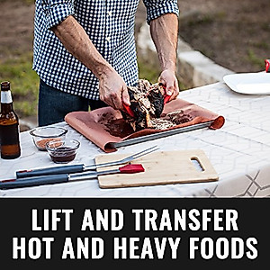 Grillaholics BBQ Meat Shredder Claws - Wolverine Style Ultra-Sharp Blades Quickly Lift Handle & Shred Meats - Best Dishwasher Safe Bear Claw Pulled Pork Meat Shredders in BBQ Grill Accessories (Black)