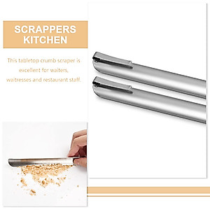 Table Crumber Crumb Sweeper Restaurant Crumb Cleaners Stainless Steel Crumb Scraper Food Remover Desk Cleaning Tool for Waiters Waitresses and Servers Table Crumb Sweeper