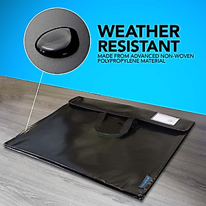 Itoya Art Profolio Brand Art Envelopes, 17.5x22.5", Stitching and a Durable Handle, Color: Black.