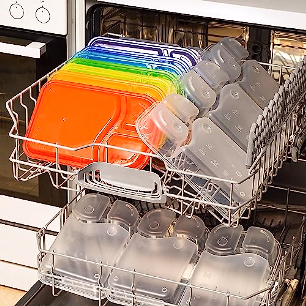 SANOEARTH Lunch Containers for Adults | [7 Pack] Lunch Box Containers | Bento Lunch Box | Bento Box Adult Lunch Box | Meal Prep Container | Lunchable Container, 41oz, Supersize