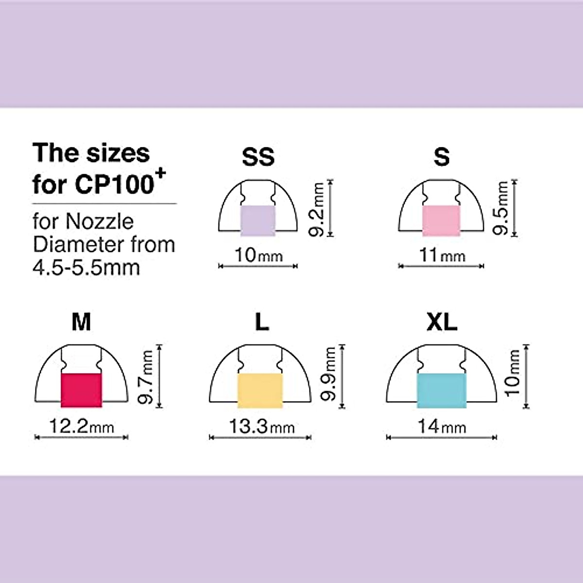 SpinFit CP100 Plus for IEM - M - Medical Grade Silicone Patented Eartips, Secure Fit and Supreme Comfort, Reduce Allergic Reaction, One Set Fits Normal and Thin Nozzles(2 Pairs)(with Inserts)