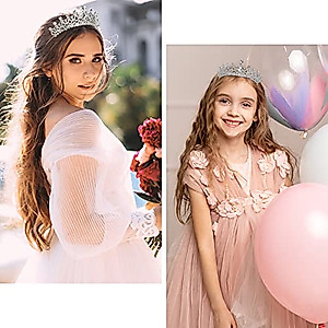 Jaciya Crystal Crowns Rhinestone Tiara for Women Bridal Headband Girls Hair Accessories for Wedding Prom Birthday Cosplay
