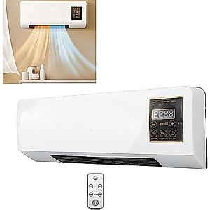 Small Air Conditioner, Wall Mounted Conditioner Mini, Cooling And Heating Conditioner With Remote Control Conditioning Hot Fan,2000W Portable Wall Mounted Ac & Heater Combo For Bedroom Office