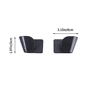 Cabilock 5 Pairs Pot Lid Rack Wall Mounted Adhesive Pan Pot Cover Storage Rack Shelf Chopping Board Holder Drain Rack for Kitchen Home Black