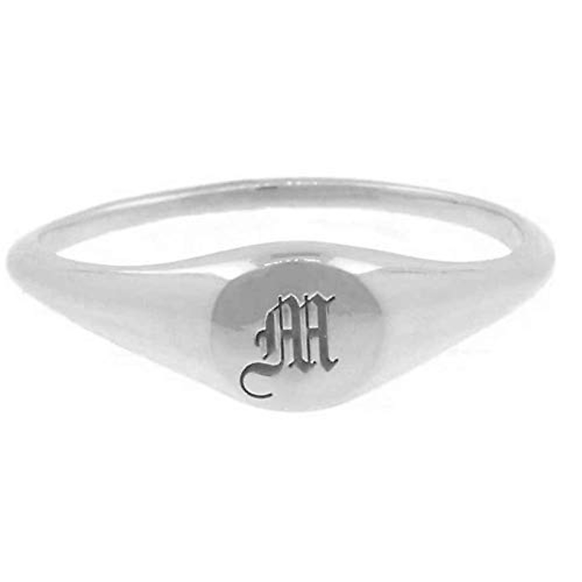 SHAREMORE Customized Signet Ring Engravable Sterling Silver Rings Personalized Monogram Jewelry for Girls Men Women Customize Initial Letter Custom 3 Letters
