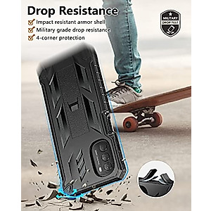 SOiOS for Motorola Moto G-5G 2022 Case: Drop Proof Sturdy Protection Phone Cover with Kickstand Military Grade Rugged Shockproof TPU Matte Textured(NOT 4G)