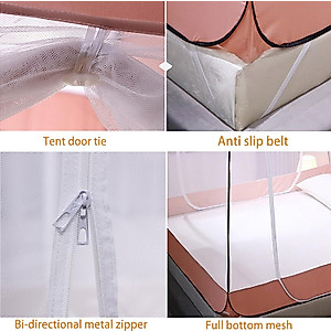 xixi-home 2022 New Portable Folding Mosquito net, pop-up Mosquito net Tent, Three-Door Travel Mosquito net with Bottom Edge, 5 Seconds to Install (71 * 78 * 65in, Blue)