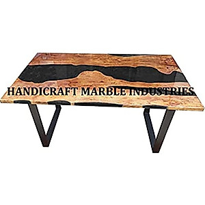 Epoxy Table Live Edge Wooden Table Epoxy Resin River Table Natural Wood Dining table Natural Epoxy Table Resin Table