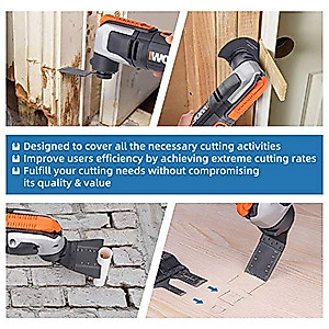 Oscillating Saw Blades, 50 PCS Multitool Blades Universal Oscillating Tool Blades for Wood Plastics Metal, Compatible with Dewalt Milwaukee Rockwell Bosch Ridgid Craftsman Multi Tools Accessories