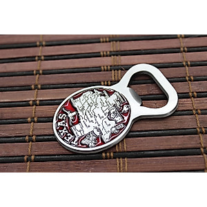 Texas State Map Emblem Icons Beer Bottle Opener