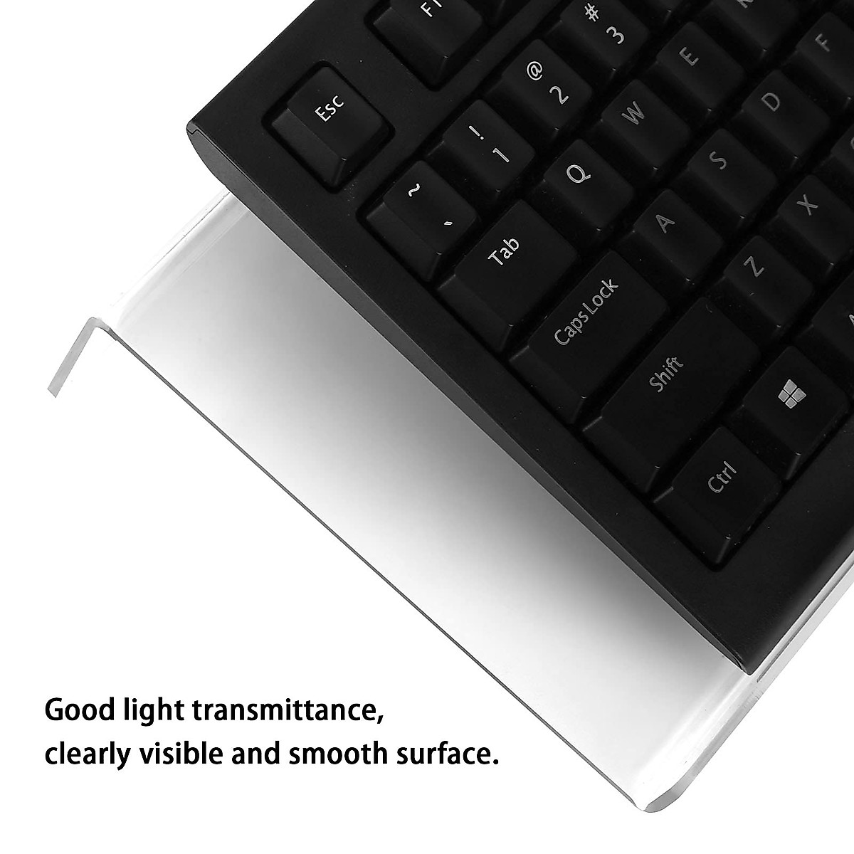 Keyboard Holder, Keyboard Tray, Acrylic Computer Keyboard Stand Transparent Keyboard Holder for Office Home School Keyboard Supplies