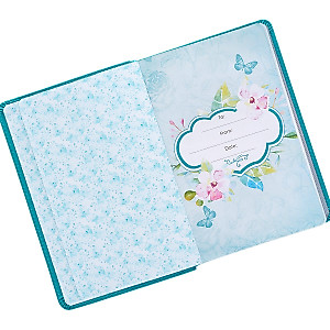 He Whispers Your Name 365 Devotions for Women - Hope and Comfort to Strengthen Your Walk of Faith - Teal Faux Leather Devotional Gift Book w/Ribbon Marker