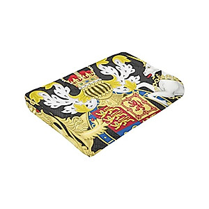 Royal Coat of Arms of The United Kingdom Flannel Fleece Throw Blanket ,Softest Super Fluffy Bed Plush Blanket Throw, Sofa Luxury Cozy Couch Blanket 80"x60"