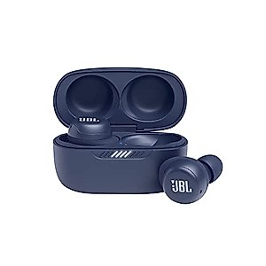 JBL Live Free NC+ - True Wireless in-Ear Noise Cancelling Bluetooth Headphones with Active Noise Cancelling, Microphone, Up to 21H Battery, Wireless Charging (Blue)