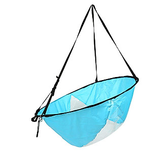 VGEBY Foldable Kayak Sail 108cm Foldable Kayak Wind Paddle Board Sail Down Wind Kayak Sail with Clear Window(Blue)