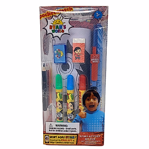 Ryan's World Art Box Set in Acetate Box (Marker,Pen,Eraser,Pencil Case & More)