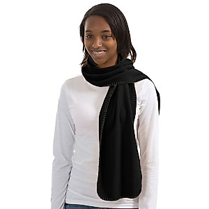 Port Authority FS01 R-Tek Fleece Scarf - Black - One Size