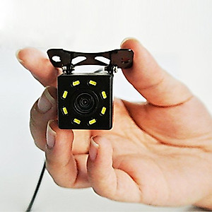 Car Rearview Camera Vehicle Backup Camera Waterproof Hidden Mini Camera Vehicle Cameras Back Safety Parking Assist Line, 8 LED Night Vision Lights, Wide-Angle 170 Degrees 218L