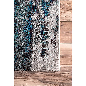 nuLOOM Haydee Abstract Area Rug, 5 ft x 8 ft, Blue