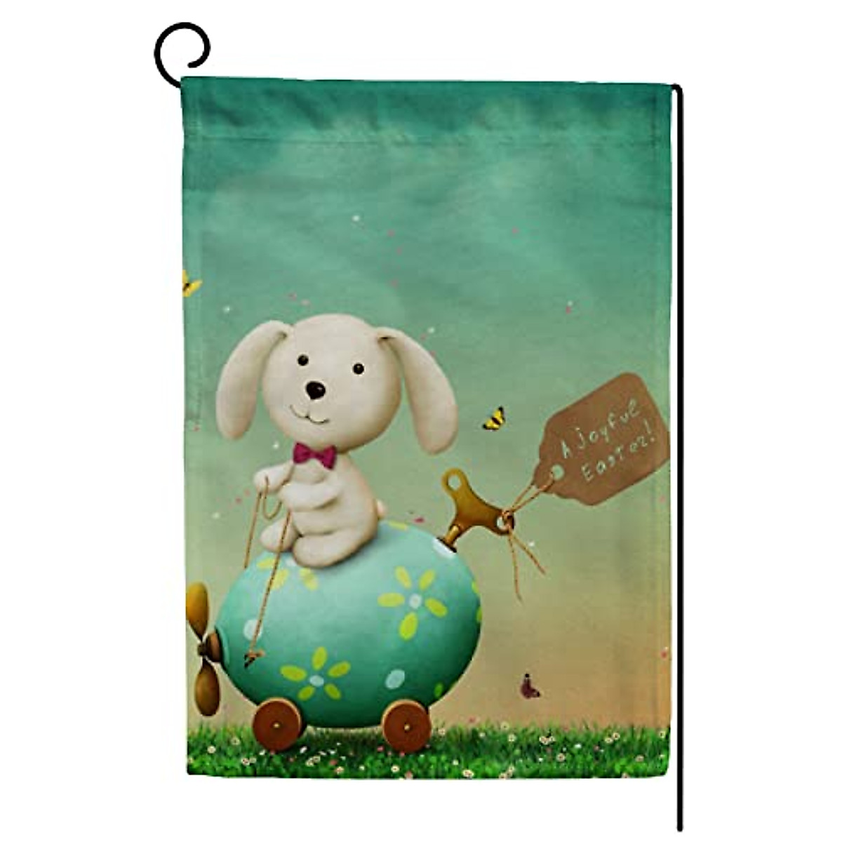 My Little Nest Seasonal Garden Flag Easter Bunny Egg Car Double Sided Vertical Garden Flags for Home Yard Holiday Flag Outdoor Decoration Farmhouse Banner 12"x18"
