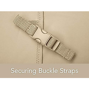 Covermates Hammock Cover - Weather Resistant Polyester, Double Stitched Seams, Securing Buckle Strap, Seating and Chair Covers-Khaki