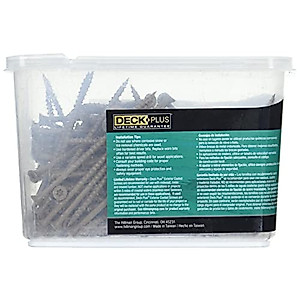 Deck Plus Wood Screws, Brown Exterior Screws, 4" x #10, 5lb