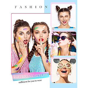 40 Pairs Cute Weird Earrings Funny Earrings Milk Tea Strawberry Mushroom Cloud Flowers Dinosaur Egg Dangle Earrings for Women Girls