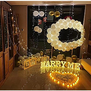 JUICYRAUL 7 LED Marquee Letter Lights Marry Me Sign，Marry Me LED Marquee Letter Lights，Marry Me Light up Letter Numbers for Romantic Proposal, Wedding Sign, Engagement Sign