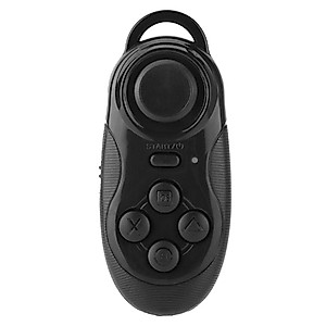 Wireless Gamepad, Wireless Remote Controller Selfie Camera Shutter Wireless Mouse Gamepad 3D VR Glasses Remote Control Compatible with IOS Android PC TV Box (Black)