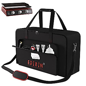 Portable Grill Carry Bag Compatible with Royal Gourmet PD1301R,Fit for Royal Gourmet PD1301S Portable 24-Inch 3-Burner Table Top Gas Grill Griddle with Cover