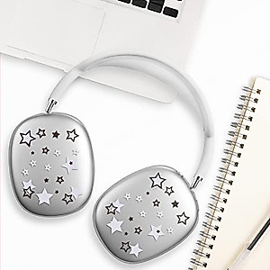 AIIEKZ Case Cover for AirPods Max, Painted Soft TPU Anti-Scratch Protective Ear Cups Case for Apple Airpods Max Headphones (Stars)