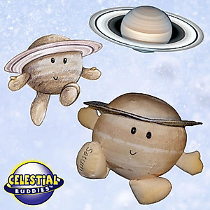 Celestial Buddies Saturn Buddy Science Astronomy Space Solar System Educational Plush Stuffed Planet Toy