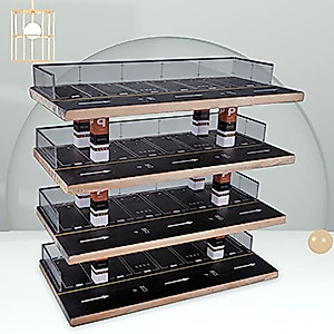 Colcolo 1/64 Scenery Diorama Parking Lot Vehicle Garage Acrylic Showcase Tabletop, Simulation Parking Lot Display Case Desktop Decor