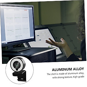 Hoement Camera Live Streaming Webcam 480p Webcam USB Recording Webcam Video Calling Webcam Desktop Computer Live Webcam Desktop Webcam with Microphone Aluminum Shell Laptop 1080p