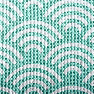 DII Collapsible Hard Sided Bin, Waves, Aqua, Large