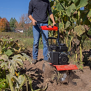 Toro Compact Front Tine Tiller, 99cc 4-Cycle Engine, 11, 16 or 21 Inch Adjustable Tilling Width, 11" Max Tilling Depth, Removable Side Shields, Model: 58604