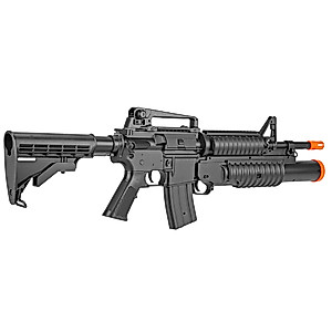 BBTac Airsoft Gun Electric Rifle Full Auto with Burst 3 Round Launcher, Rail System, Powerful AEG Shoot 6mm BBS