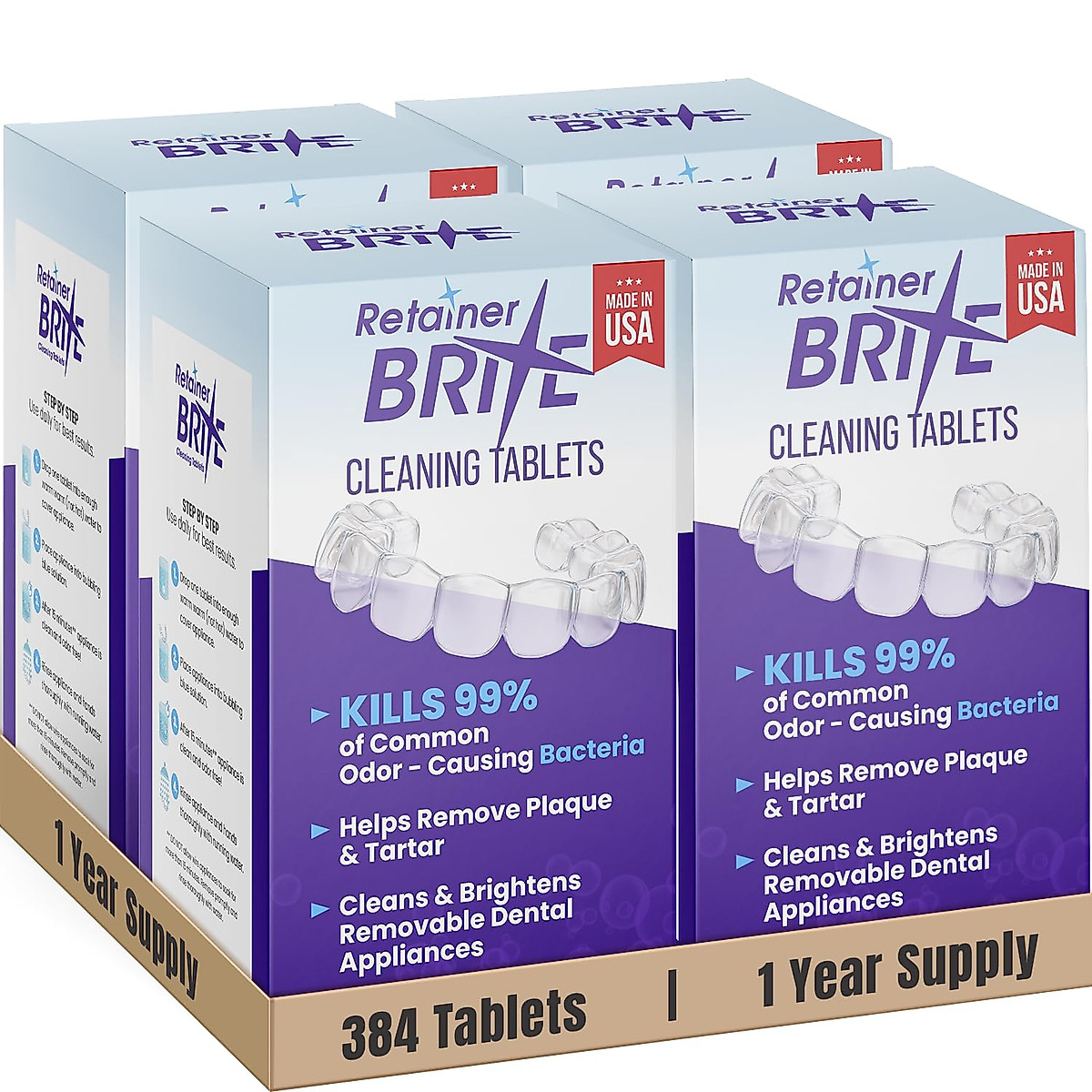 Retainer Brite Retainer brite, 1 year supply, 384 tablets, 384 Count