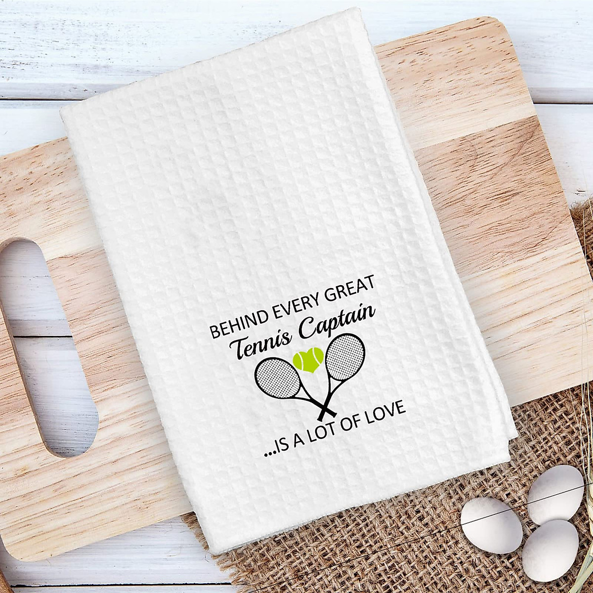 ZJXHPO Tennis Team Captain Kitchen Towel Best Captain Ever Towels Gift Tennis Captain Appreciation Gift Tennis Captain Housewarming Gift (Tennis Captain Towel)