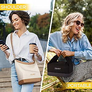 TOURIT Large Lunch Bag 24-Can (14L) Insulated Lunch Box Portable Soft Cooler Lunch Cooler for Adult Men Women, Grey