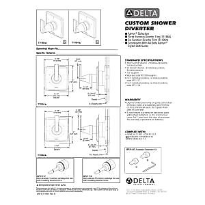 Delta Faucet Ashlyn 3-Setting Shower Handle Diverter Trim Kit, Diverter Valve Trim Kit Oil Rubbed Bronze, 3 Way Shower Diverter, Delta Diverter Trim, Venetian Bronze T11864-RB (Valve Not Included)