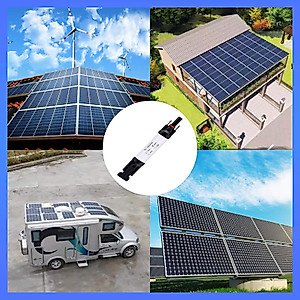 Pvfarosh 20A Solar Fuse Holder Connector IP68 Waterproof 1000V in-line Solar Fuse Holder 20A Male and Female Connector Waterproof in-Line Solar Fuse Holder (4 fuses + 2 Fuse Holders) (20A 2PCS)