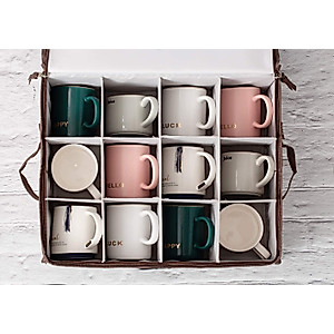 Jillmo China Storage Containers, 5-Piece Stackable Dish Storage Containers and Moving Boxes for Plates, Mugs, Crystal