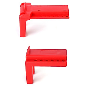 QWORK Ball Valve Lockout, Safety Lock, 1/2" - 2-1/2" Diameter, Red