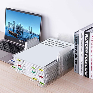 AUKUS Stackable Paper Organizers - Durable and Sturdy File Trays for Desk, Transparent Design - Ideal for Office, School, Home - A4 Size, 24 Pack